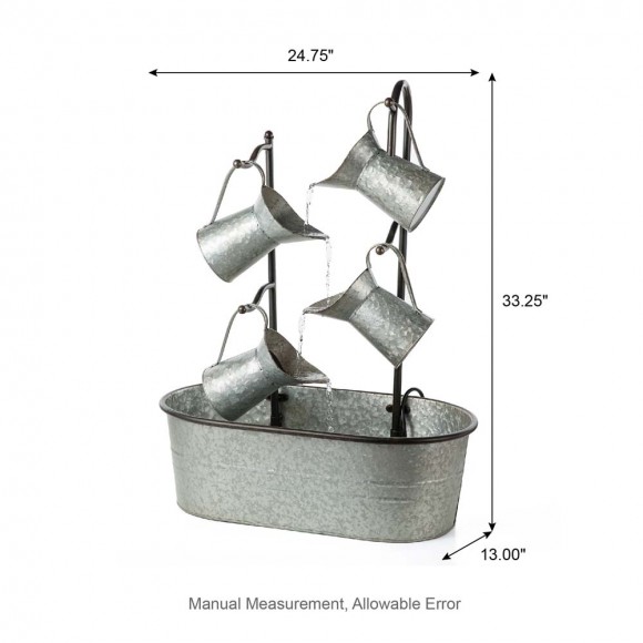[OFFICIAL] Glitzhome Fountain Accent Electric Metal Galvanized Waterfall