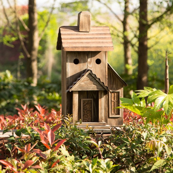 [OFFICIAL] Glitzhome 24.02"H Extra-Large Rustic Wood Natural Birdhouse