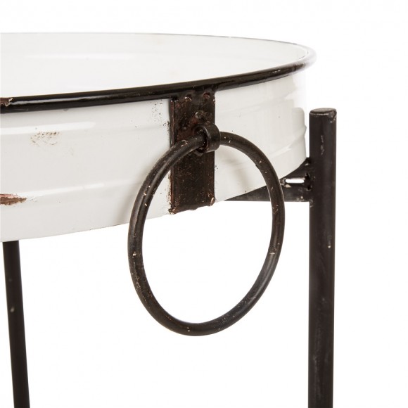 [OFFICIAL] Glitzhome Farmhouse Metal Enamel Serving Tray Table