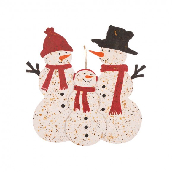 [OFFICIAL] Glitzhome 29.92"H Rusty Metal Snowman Family Yard Stake or ...