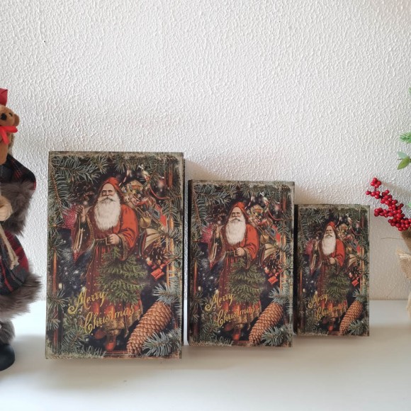 [OFFICIAL] Glitzhome Decorative Vintage Book Shaped Christmas Storage ...