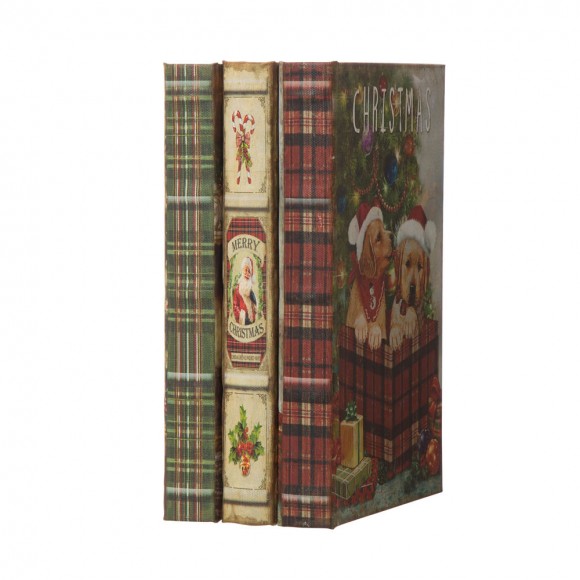 [OFFICIAL] Glitzhome 3 Piece Decorative Vintage Book Shaped Christmas ...