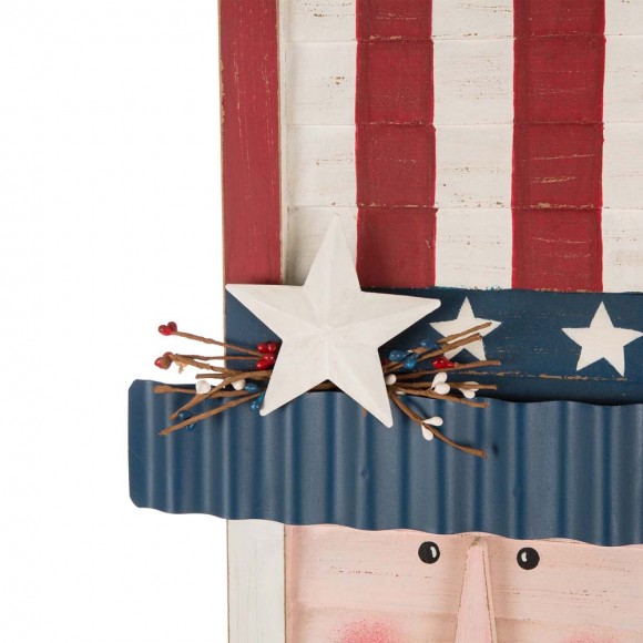 [OFFICIAL] Glitzhome 36"H Wooden/Metal Patriotic Uncle Sam Porch Board Sign