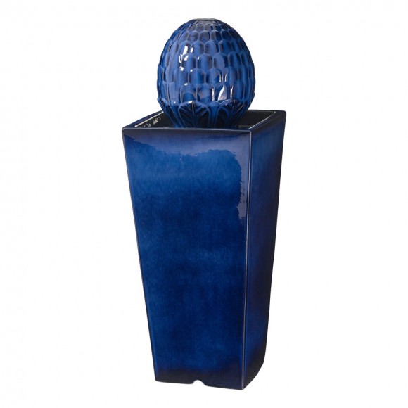 [OFFICIAL] Glitzhome 35.75"H Oversized Cobalt Blue Artichoke Pedestal ...