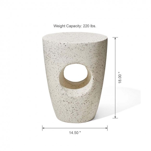 [OFFICIAL] Glitzhome 18"H MGO White Terrazzo Garden Stool or Planter ...