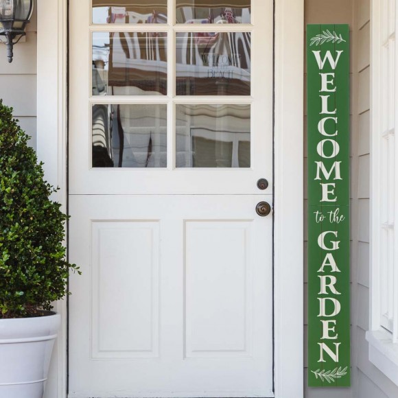 [OFFICIAL] Glitzhome 60"H Oversized Wooden Green "WELCOME to the GARDEN ...