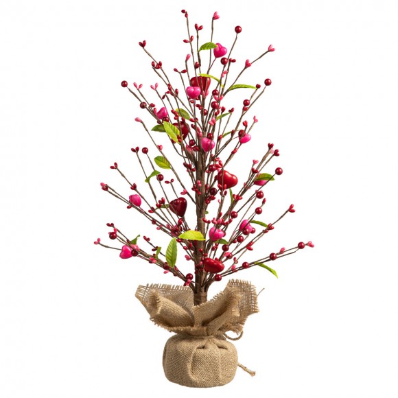 [OFFICIAL] Glitzhome 20"H Valentine's Berry Heart Table Tree