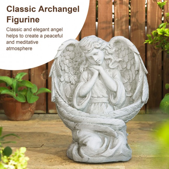 [OFFICIAL] Glitzhome 19''H MgO Kneeling Angel Garden Statue
