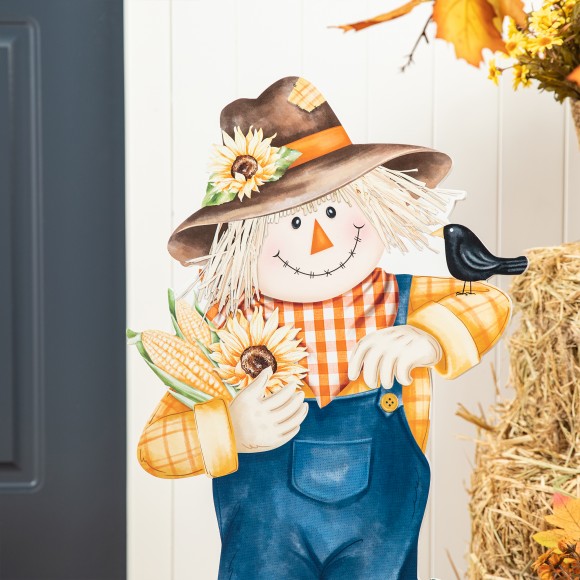 [OFFICIAL] Glitzhome 30"H Fall Wooden Painted Scarecrow Porch Décor
