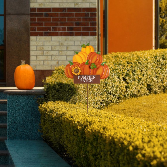 [OFFICIAL] Glitzhome 42"H Fall Metal Pumpkins Stack Yard Stake(KD, Two ...