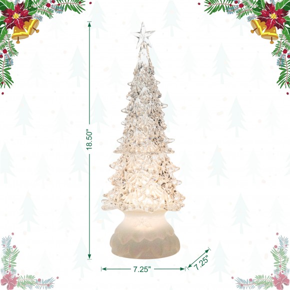 [OFFICIAL] Glitzhome 18.5"H Christmas Lighted Acrylic Rotating Table Tree