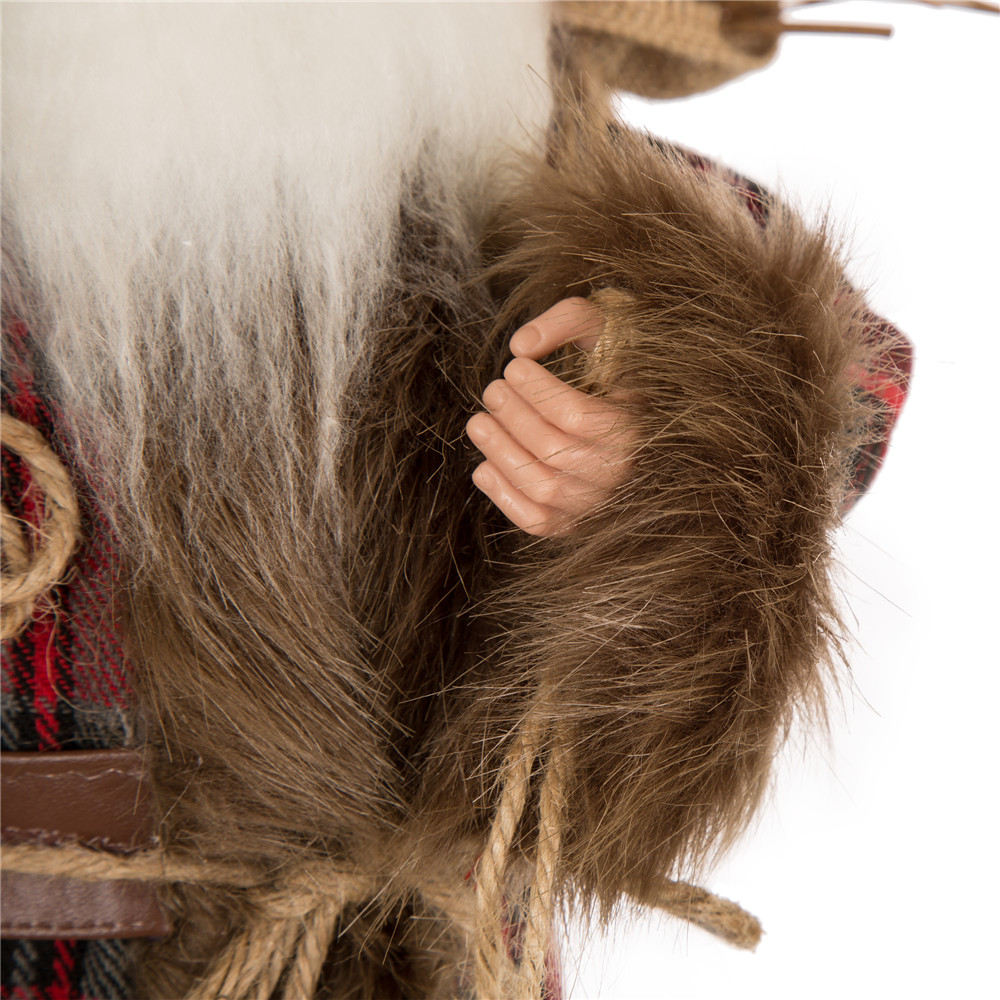 [OFFICIAL] Glitzhome Handmade Plaid Santa Claus Figure Christmas ...
