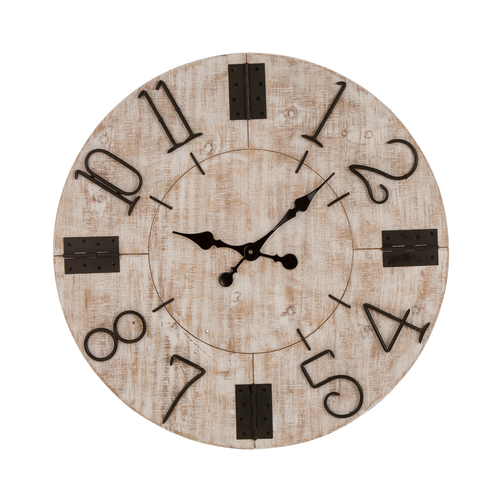 [OFFICIAL] Glitzhome Rustic Wooden Wall Clock Farmhouse Style Home Decor