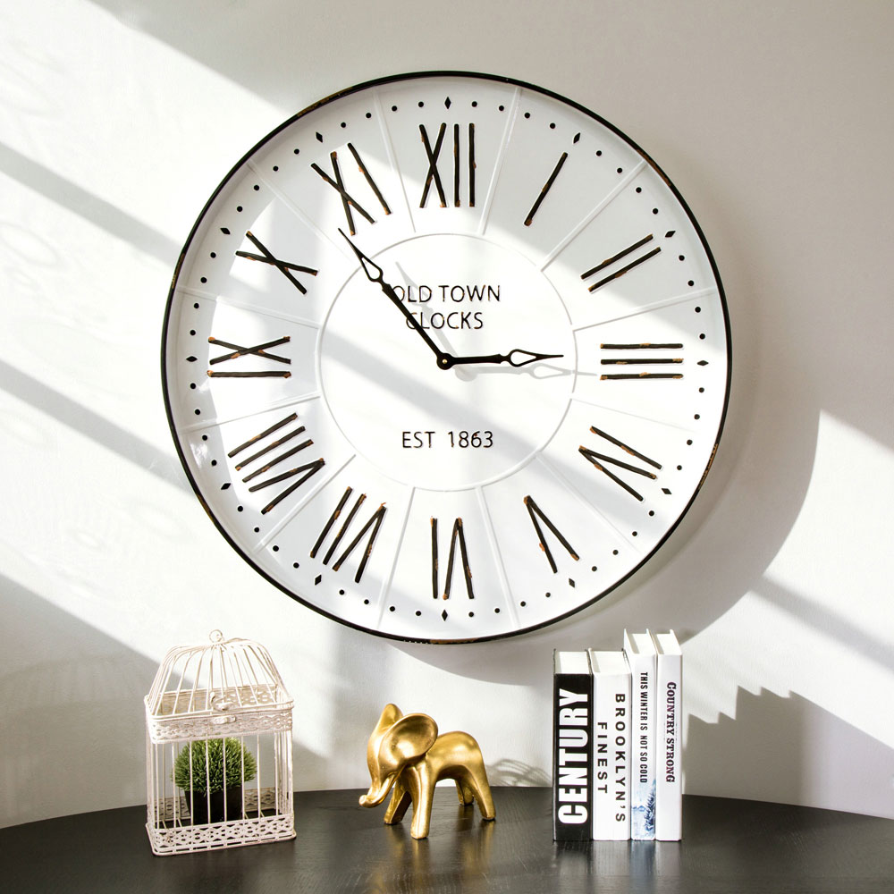 [OFFICIAL] OLD TOWN CLOCK EST 1863—Glitzhome 31.5" Oversized Farmhouse ...