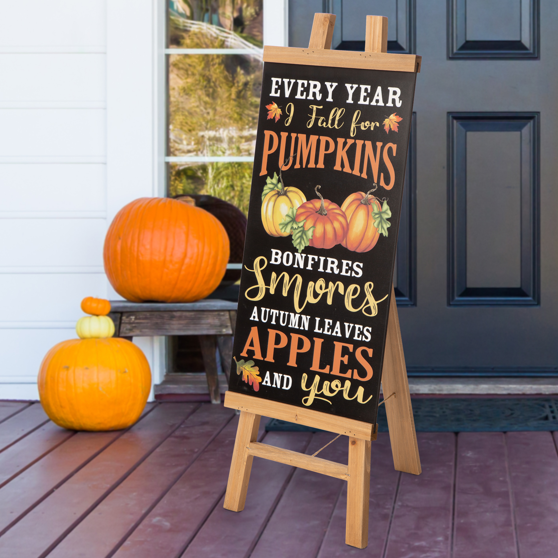 [OFFICIAL] Glitzhome Double Sided Wooden Easel Porch Sign with 2 ...