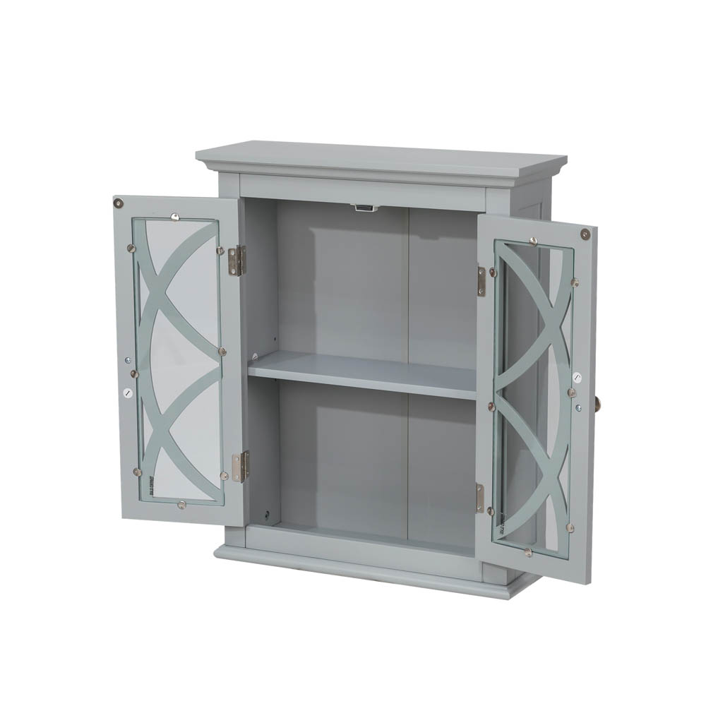 [OFFICIAL] Glitzhome Wooden Wall Mounted Storage Cabinet with Glass ...