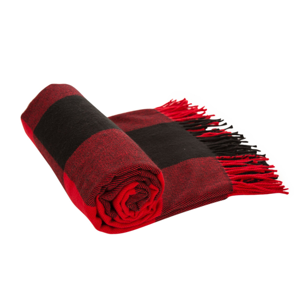 [OFFICIAL] Glitzhome LIFESTYLE Buffalo Plaid Check Tassel Throw Blanket ...