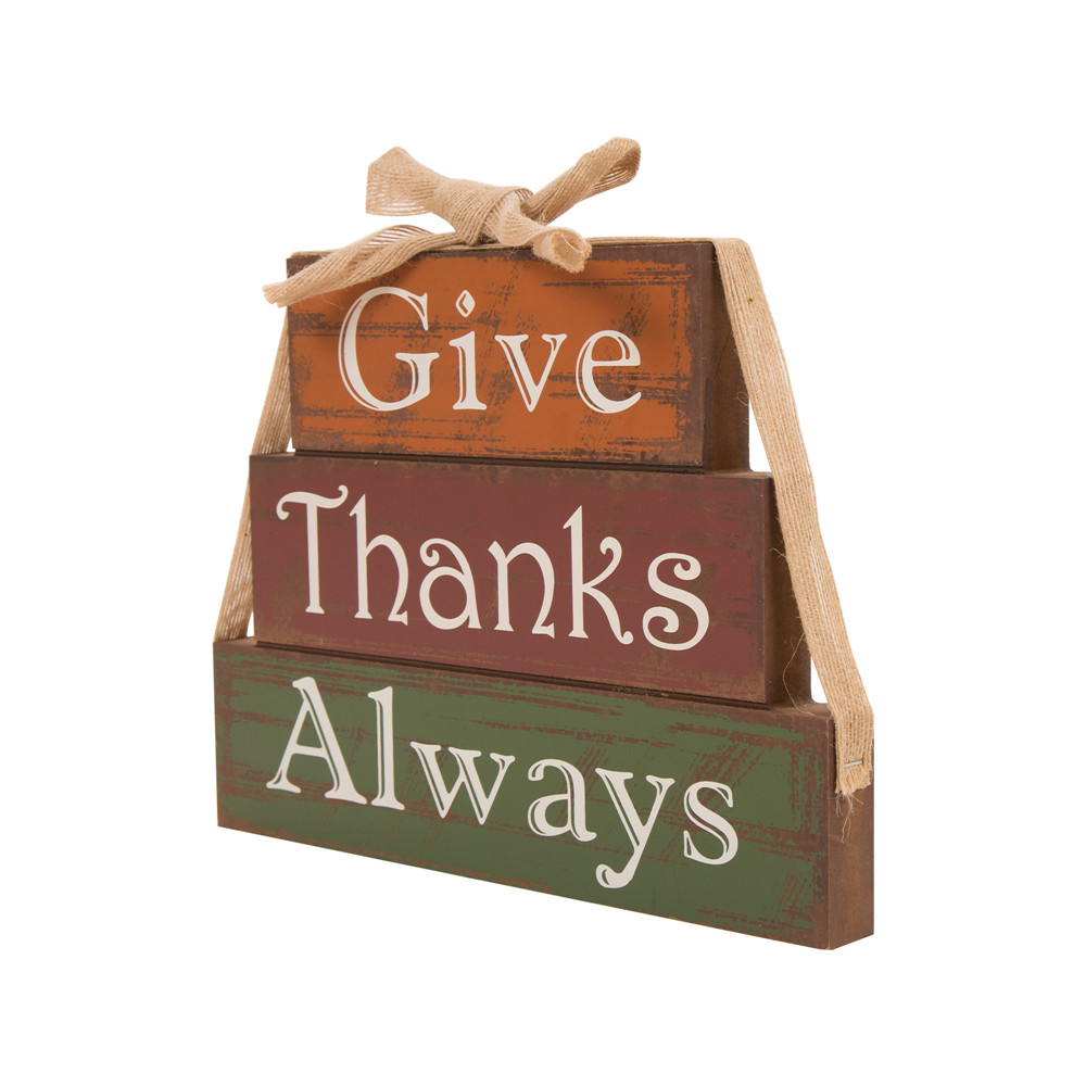 [OFFICIAL] Glitzhome Handcrafted Wooden "Give Thanks" Block Set
