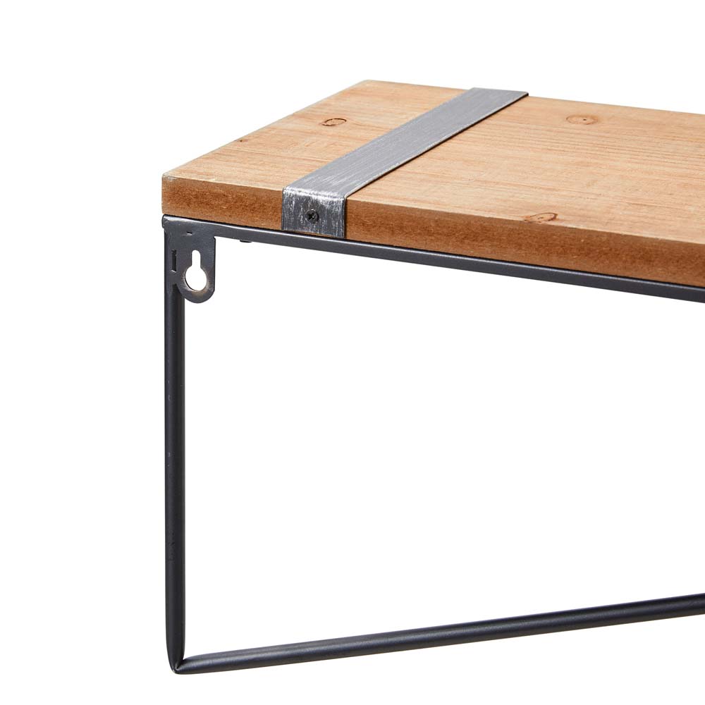 [OFFICIAL] Shop Metal Wooden Mounted Wall Shelves Rustic Design at ...