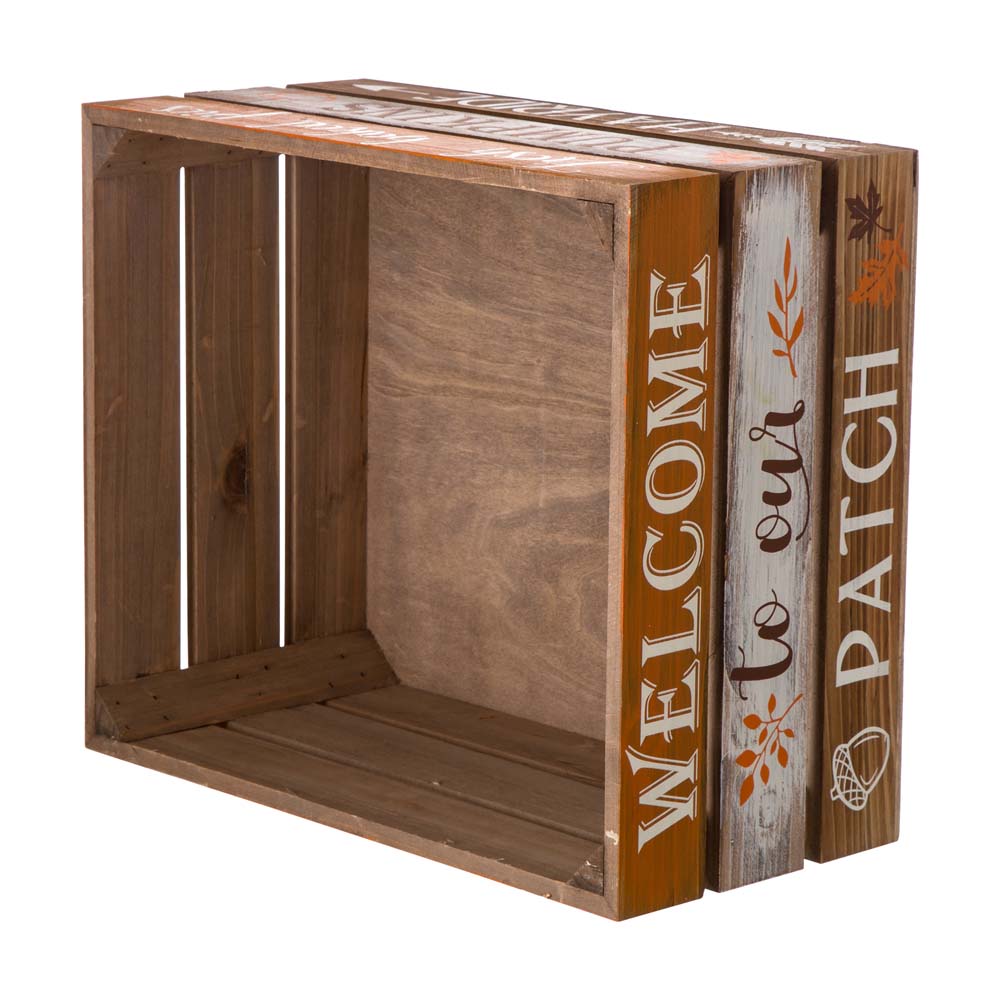 [OFFICIAL] Glitzhome Wooden Pumpkin Crate, Set of 2