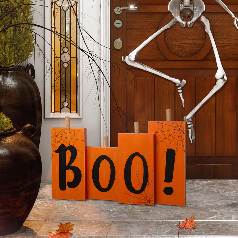 [OFFICIAL] Glitzhome 20"L Halloween Wooden Boo Standing Decor FREE Shipping