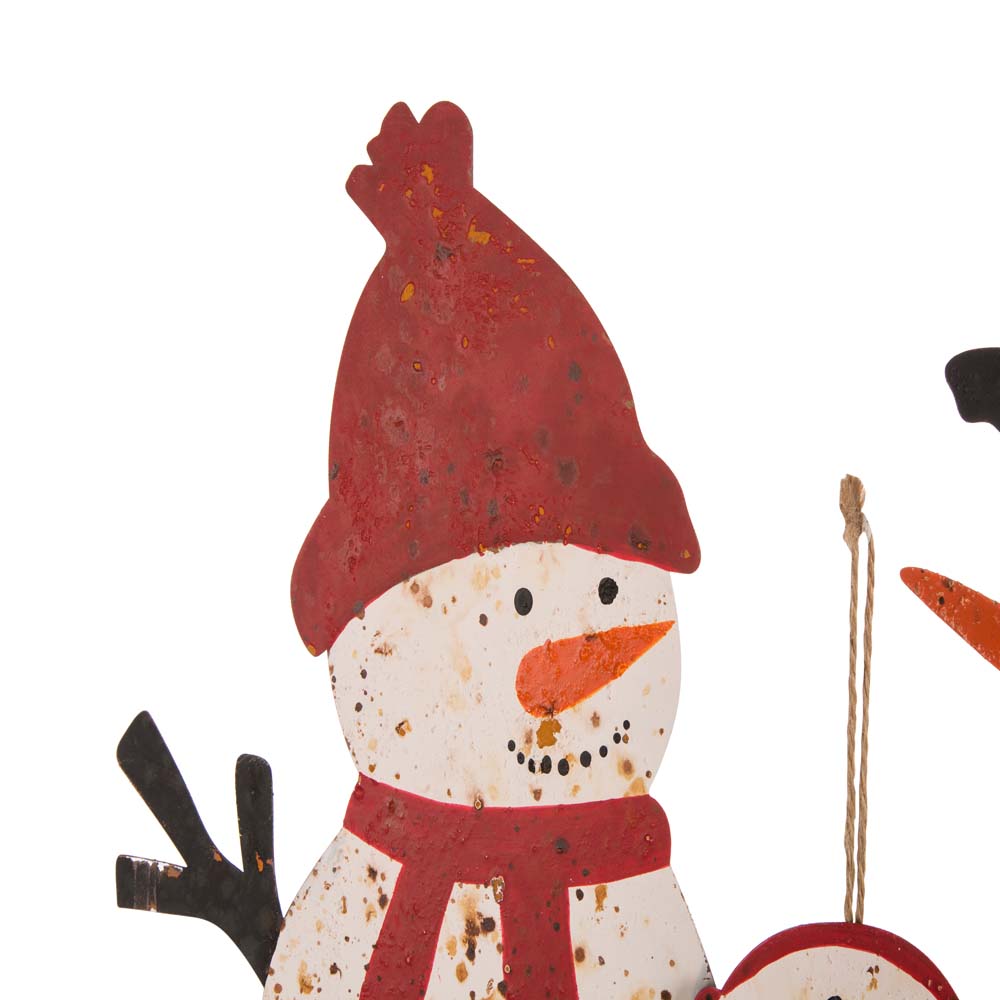 [OFFICIAL] Glitzhome 29.92"H Rusty Metal Snowman Family Yard Stake or ...