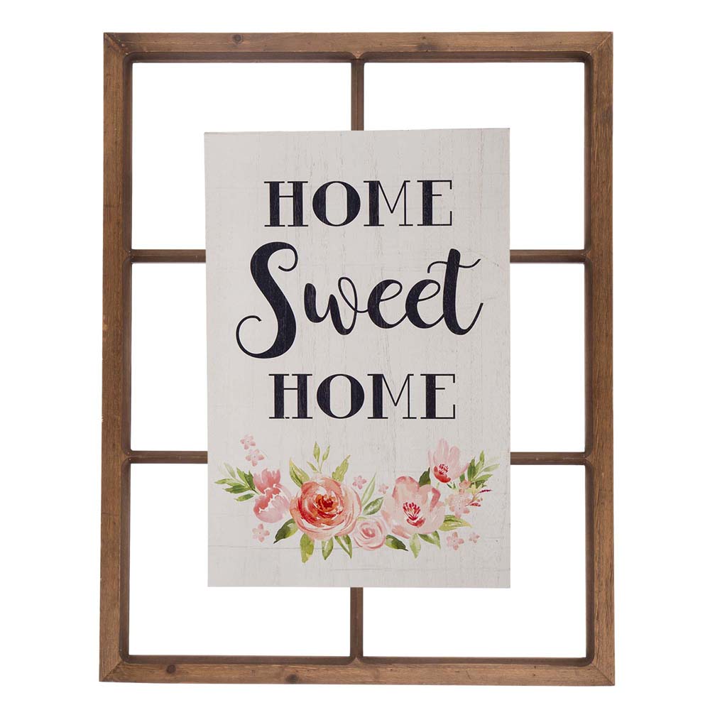 [OFFICIAL] Glitzhome 28"H Wooden Window Frame with Wooden "HOME SWEET ...