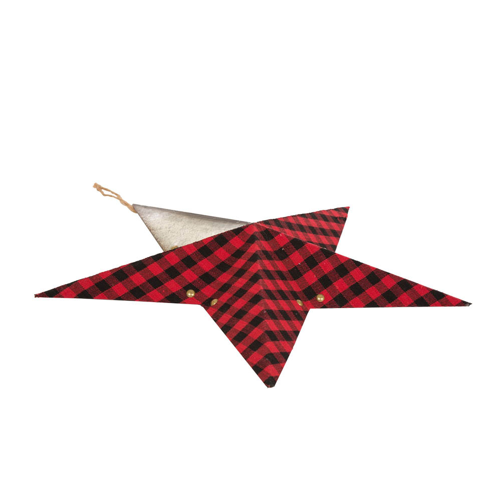 [OFFICIAL] Glitzhome Galvanized Plaid Pattern Star with Rivet, Set of 2