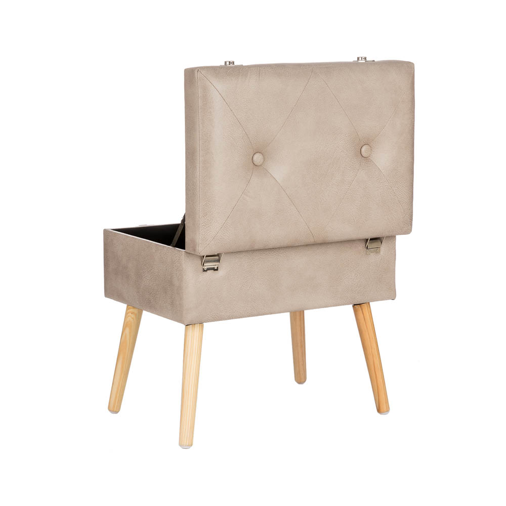 [OFFICIAL] Glitzhome 19.69"L Morandi Light Grey Leathaire Upholstered ...