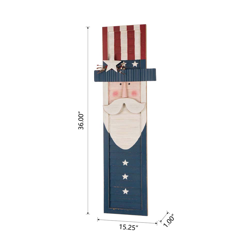 [OFFICIAL] Glitzhome 36"H Wooden/Metal Patriotic Uncle Sam Porch Board Sign