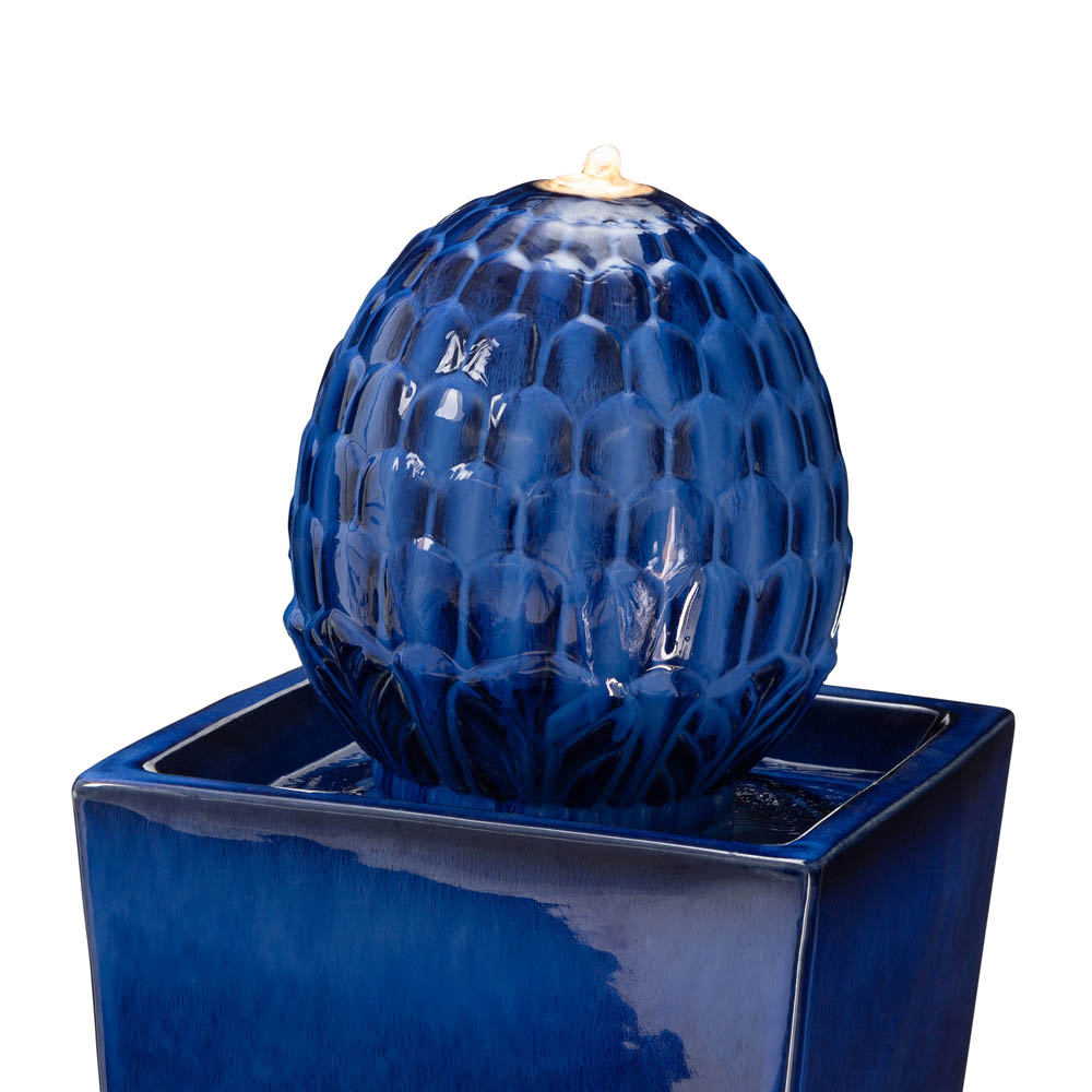 [OFFICIAL] Glitzhome 35.75"H Oversized Cobalt Blue Artichoke Pedestal ...