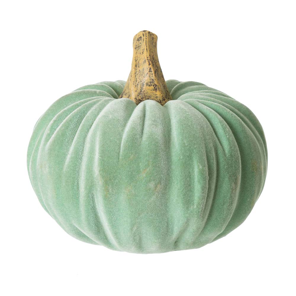 [OFFICIAL] Glitzhome Mint Green Velvet/Resin Pumpkins Decor, Set of 3