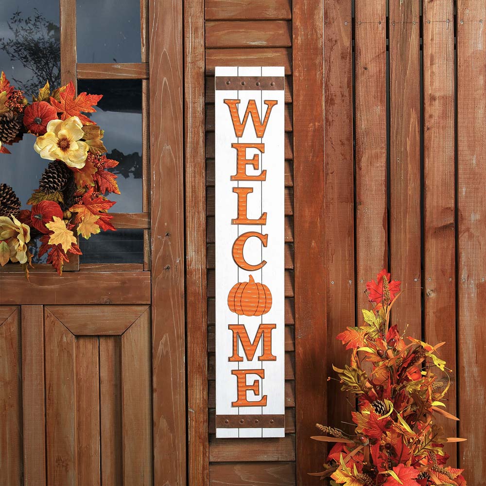 [OFFICIAL] 42"H Fall Wooden "WELCOME" Porch Board Sign