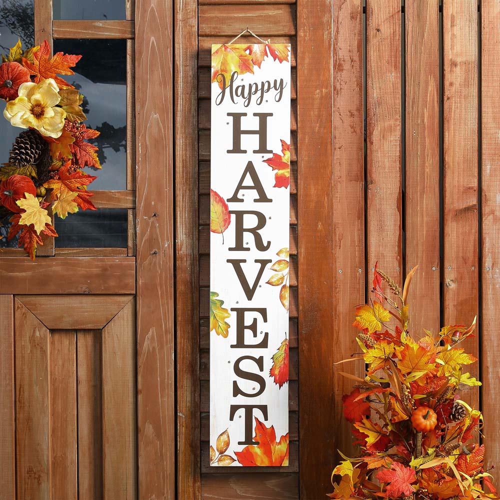 [OFFICIAL] 42"H Fall Lighted Wooden "Happy HARVEST" Porch Board Sign