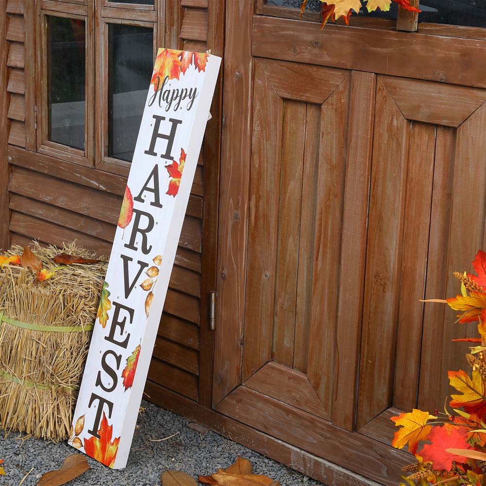 [OFFICIAL] 42"H Fall Lighted Wooden "Happy HARVEST" Porch Board Sign