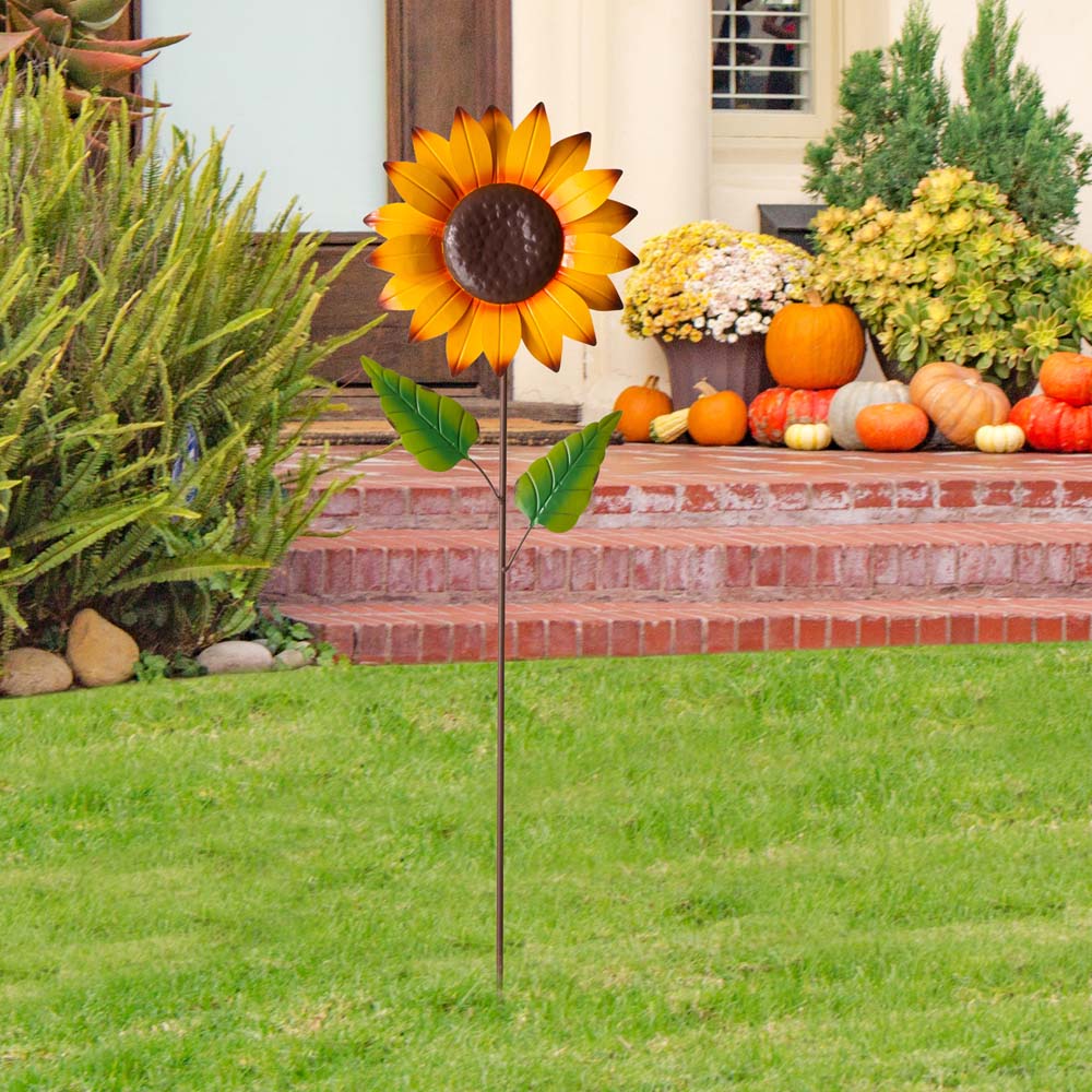 [OFFICIAL] 42"H Fall Metal Sunflower Yard Stake