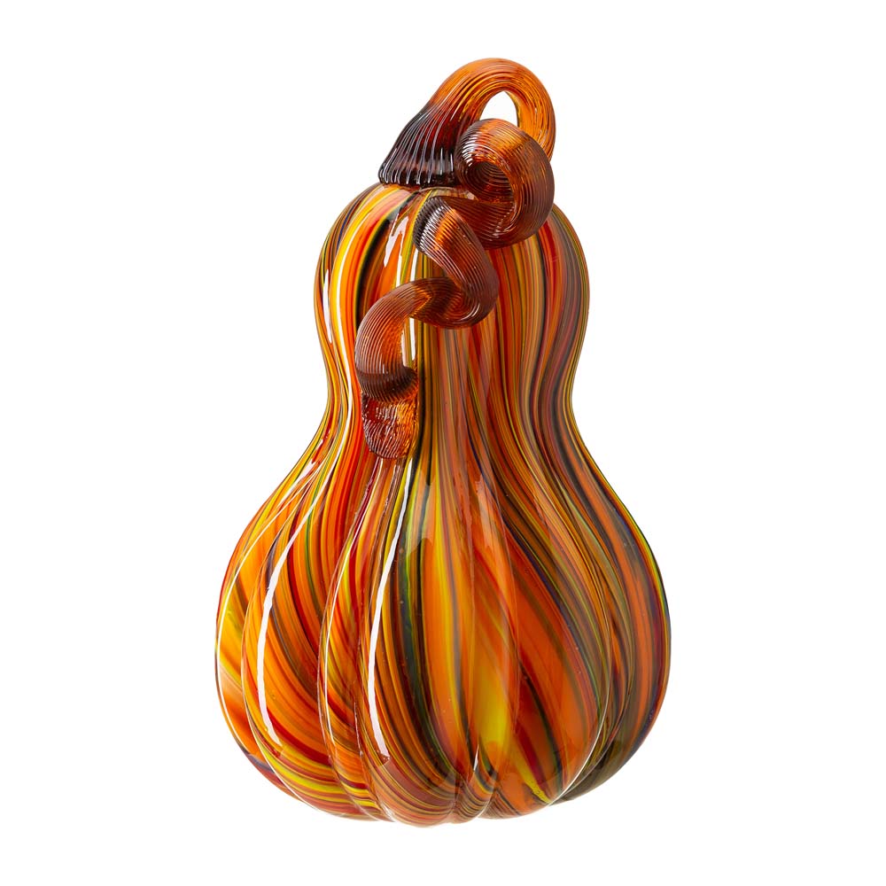 [OFFICIAL] Glitzhome 8.46"H Multi Striped Glass Gourd Decor