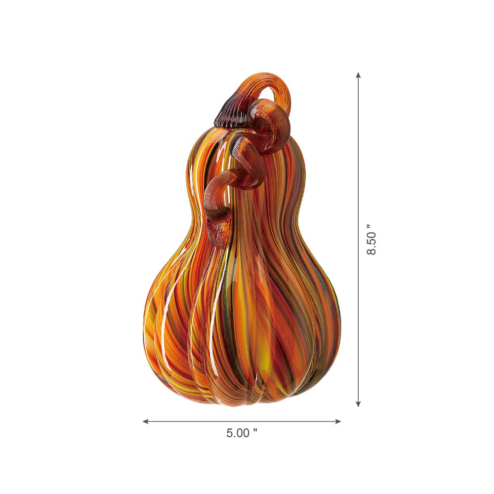 [OFFICIAL] Glitzhome 8.46"H Multi Striped Glass Gourd Decor