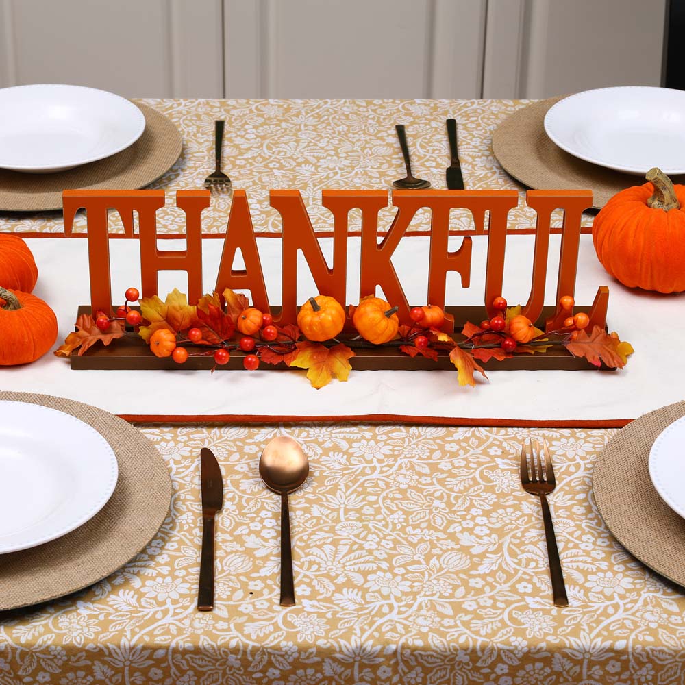 [OFFICIAL] 20"L "THANKFUL" Wooden Table Decor or Centerpiece