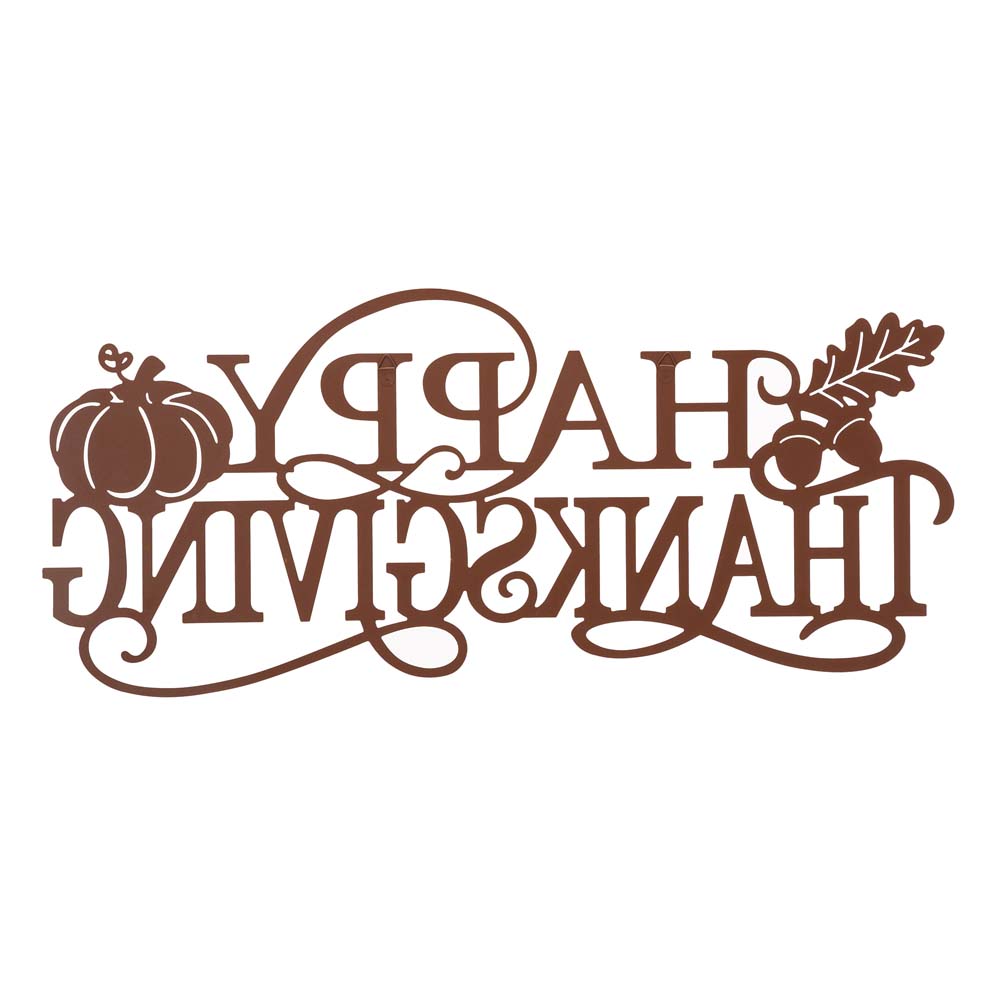 [OFFICIAL] 24"L Metal "HAPPY THANKSGIVING" Wall Décor