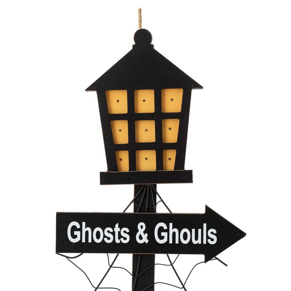 [OFFICIAL] 42"H Lighted Halloween Wooden "Ghosts & Ghouls" Street Lamp ...