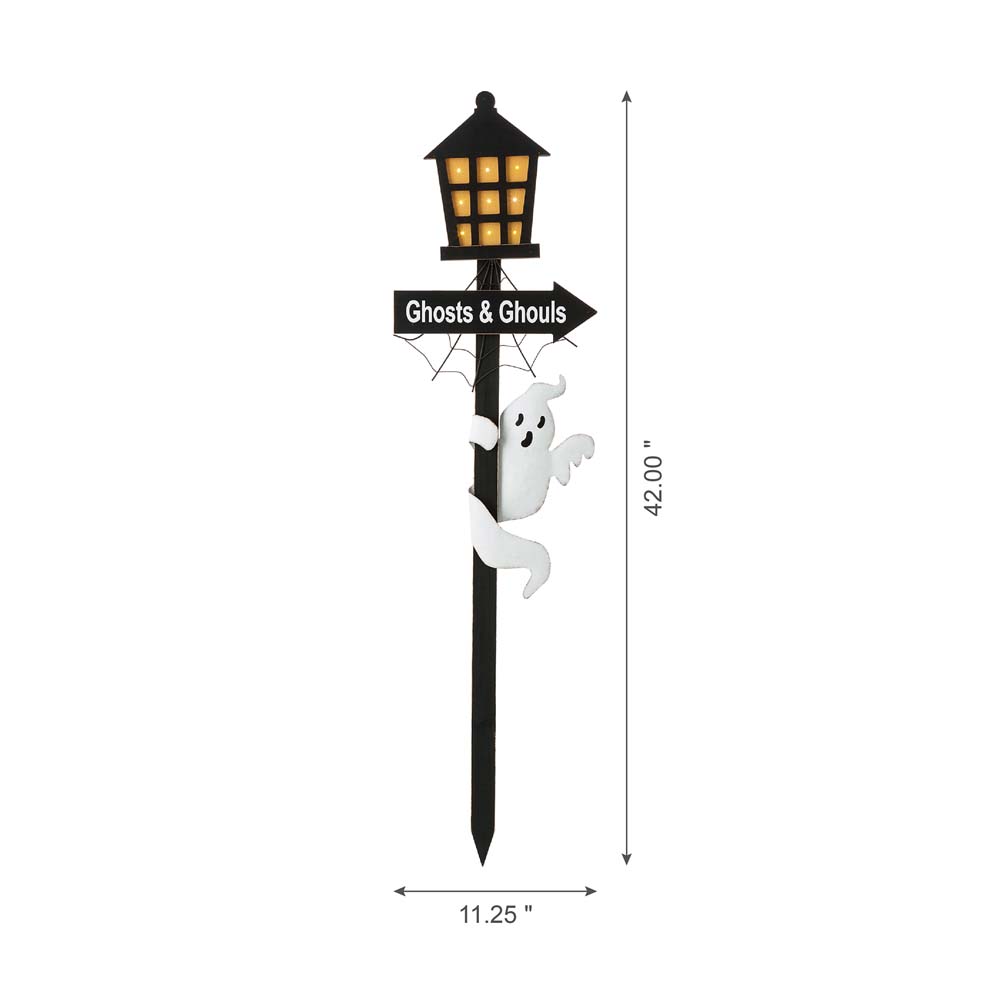 [OFFICIAL] 42"H Lighted Halloween Wooden "Ghosts & Ghouls" Street Lamp ...