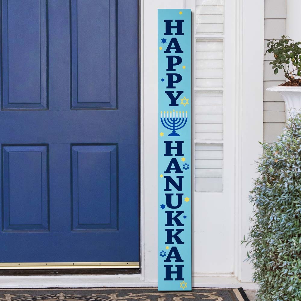 [OFFICIAL] Glitzhome 60"H "HAPPY HANUKKAH" Wooden Porch Sign Board