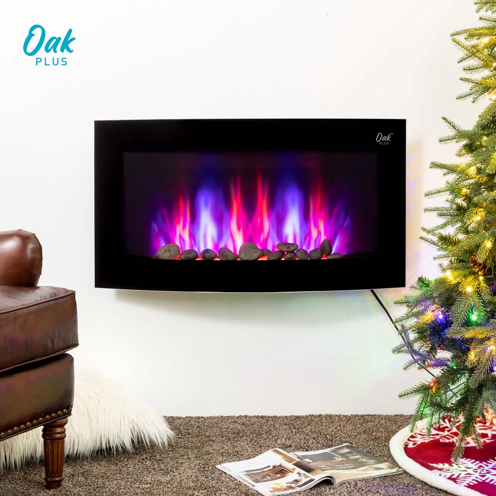 [OFFICIAL] Oak PLUS 35.00"L Modern Wall Mounted Electric Fireplace with ...