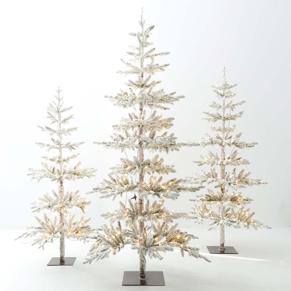 [OFFICIAL] Glitzhome 7ft Deluxe Pre-Lit Snow Flocked Pine Artificial Christmas Tree with 400 ...