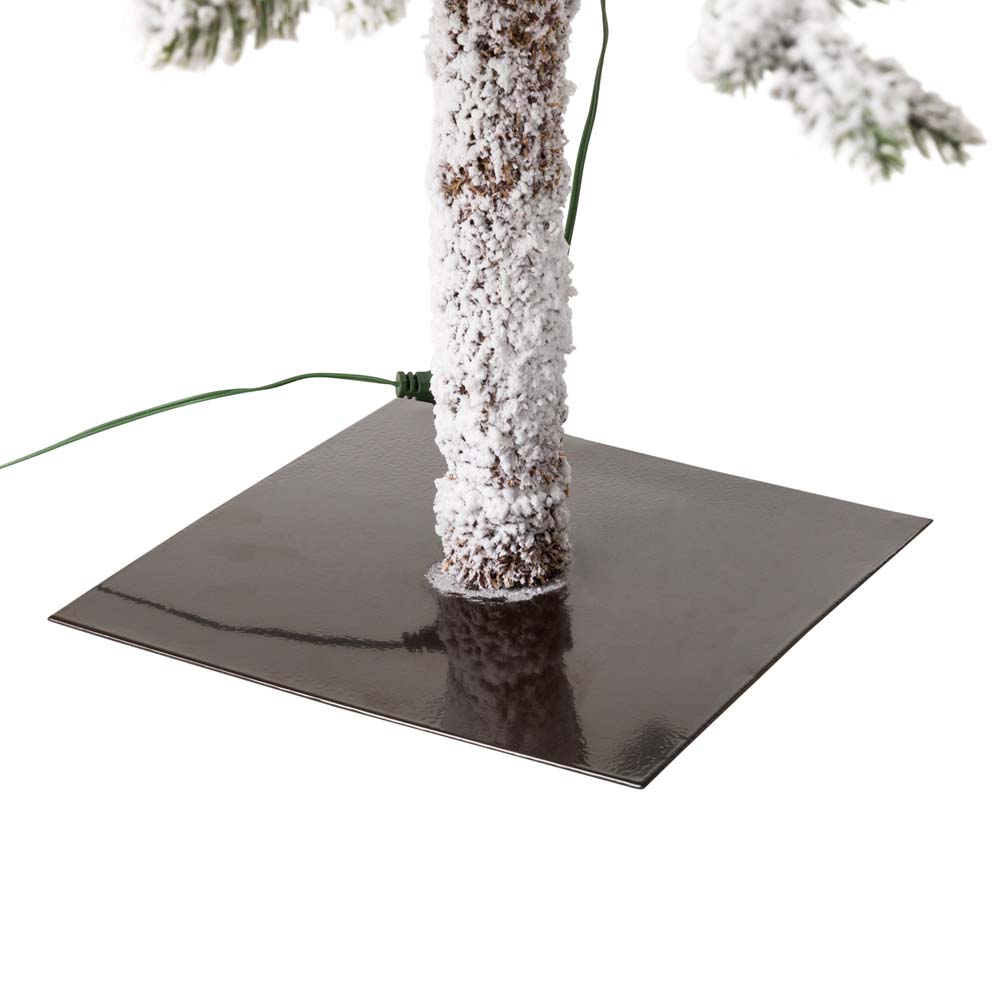 [OFFICIAL] Glitzhome 7ft Deluxe Pre-Lit Snow Flocked Pine Artificial Christmas Tree with 400 ...