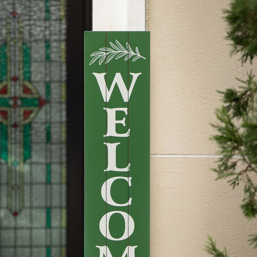 [OFFICIAL] Glitzhome 60"H Oversized Wooden Green "WELCOME to the GARDEN ...