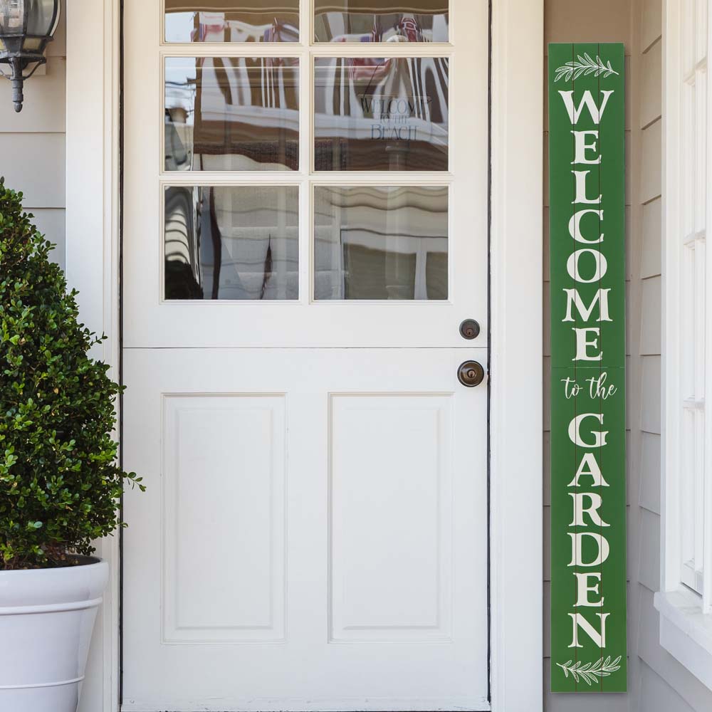 [OFFICIAL] Glitzhome 60"H Oversized Wooden Green "WELCOME to the GARDEN ...