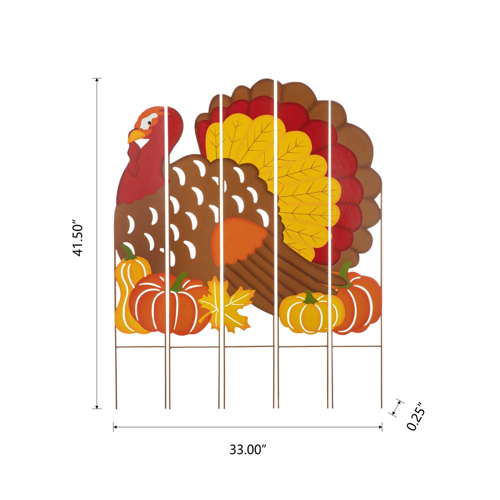 [OFFICIAL] Glitzhome 41.5"H Thanksgiving Metal Turkey Combo Yard Stake ...