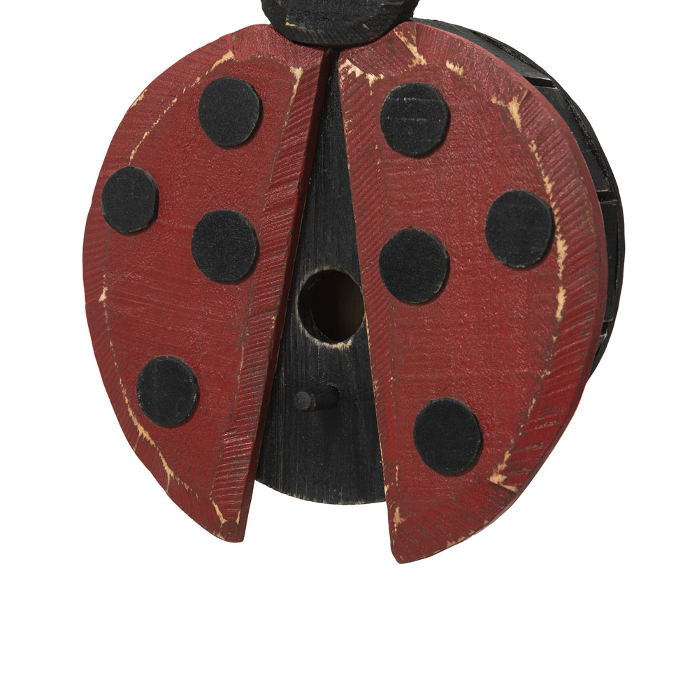[OFFICIAL] Glitzhome 11.5"H Distressed Solid Wood Ladybug Birdhouse